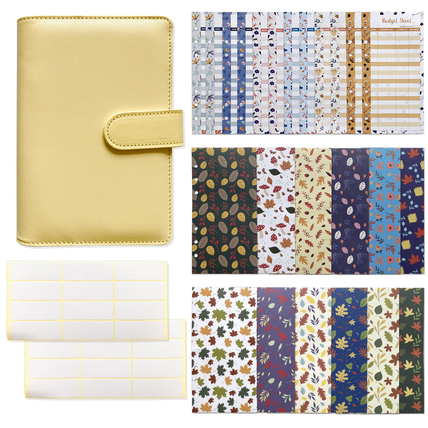 Набор бумаги для конвертов "Кленовый лист", деловой, перламутровый, 10 листов