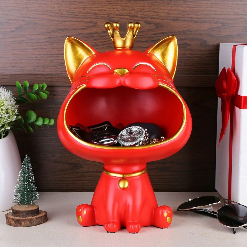 Украшение для хранения ключей от входа Lucky Cat, украшение для дома, материал из смолы