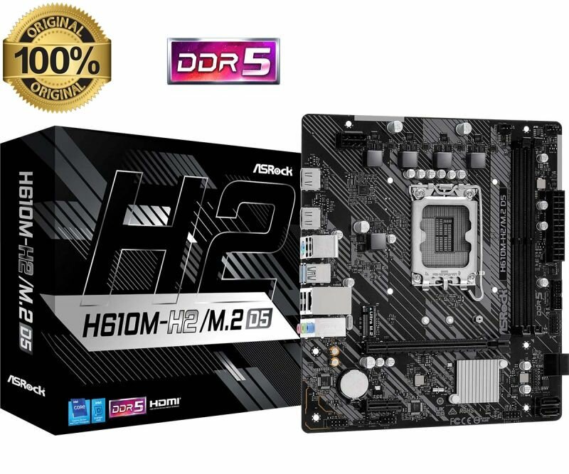 Материнская плата ASRock H610M-H2/M.2 D5, RTL