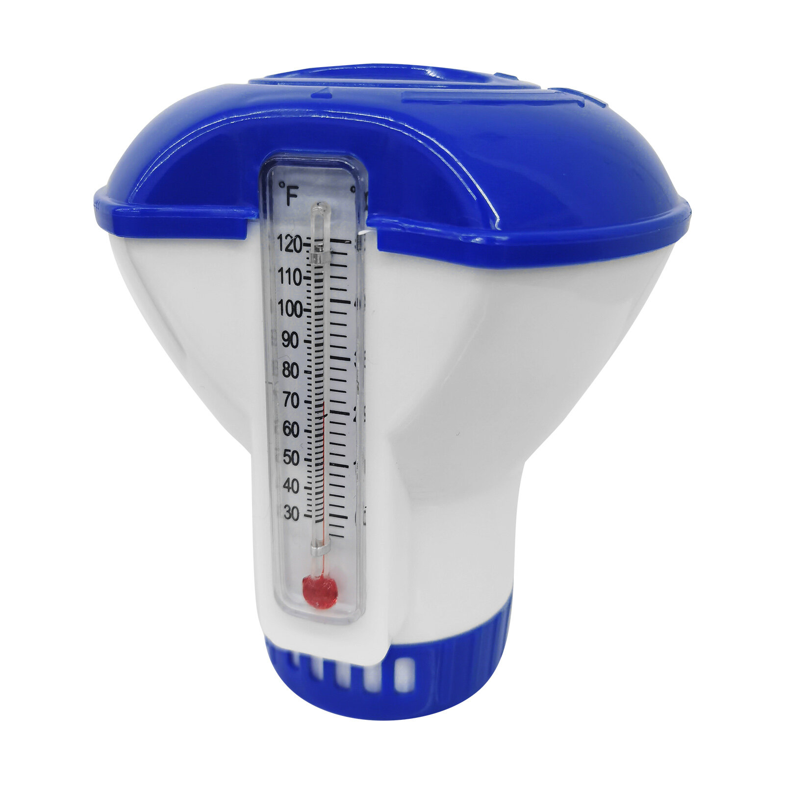 Диспенсер для хлорных таблеток для бассейна 5 дюймов с термометром, плавающий поплавок-чашка для надземных бассейнов с температурой до 120 градусов