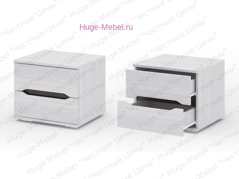 Тумба прикроватная Валенсия белая Huge Mebel . Ширина 500 Высота 430. Тумбы прикроватные