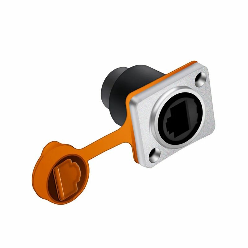 1 шт. RJ45 сигнальная панель Cat5/5e 8P8C Ethernet LAN кабельный разъем двойной адаптер мама-мама с водонепроницаемым/пылезащитным колпачком