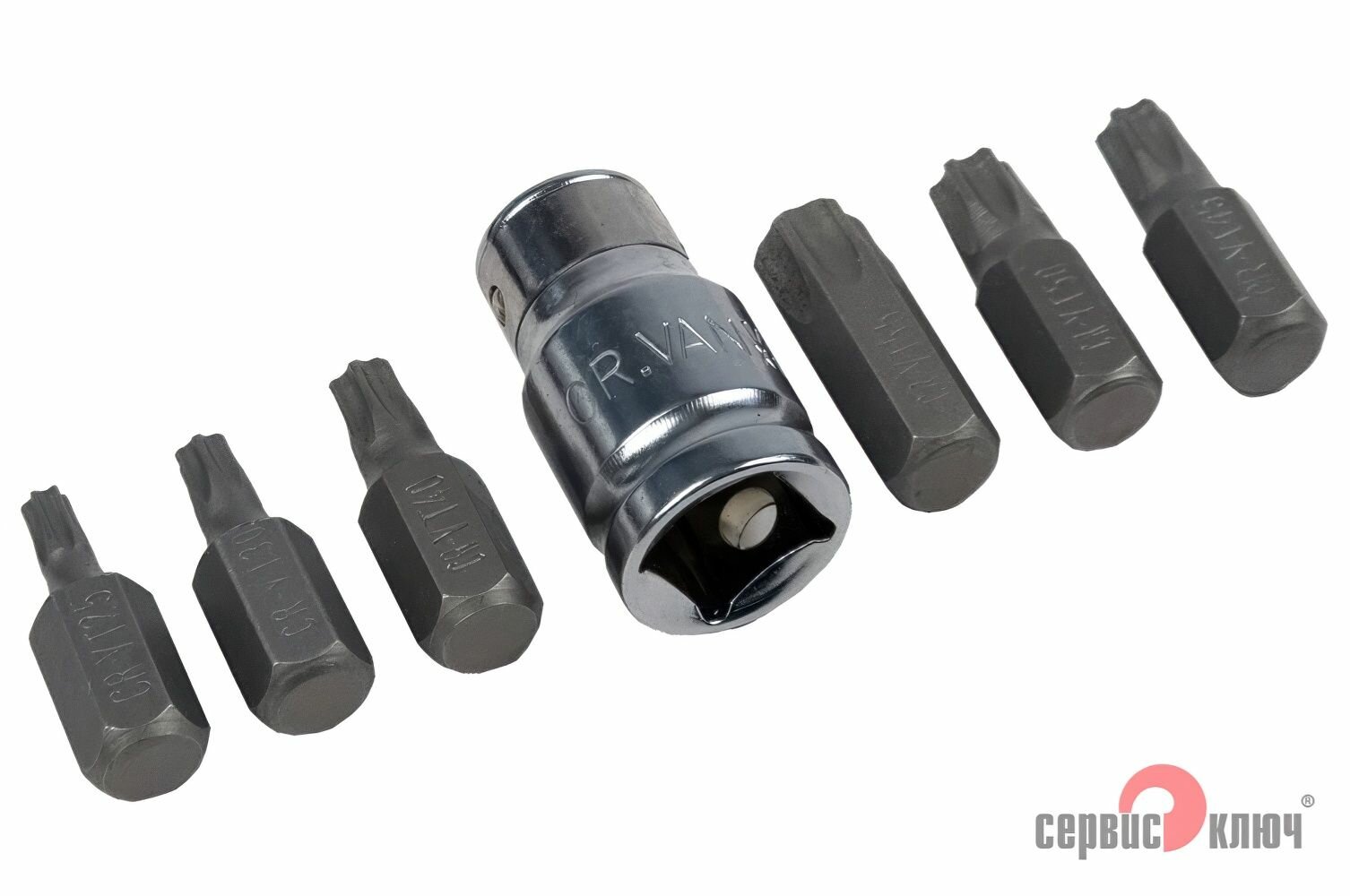 Набор бит для шурпуповерта TORX торкс 7 шт 76437 сервис ключ