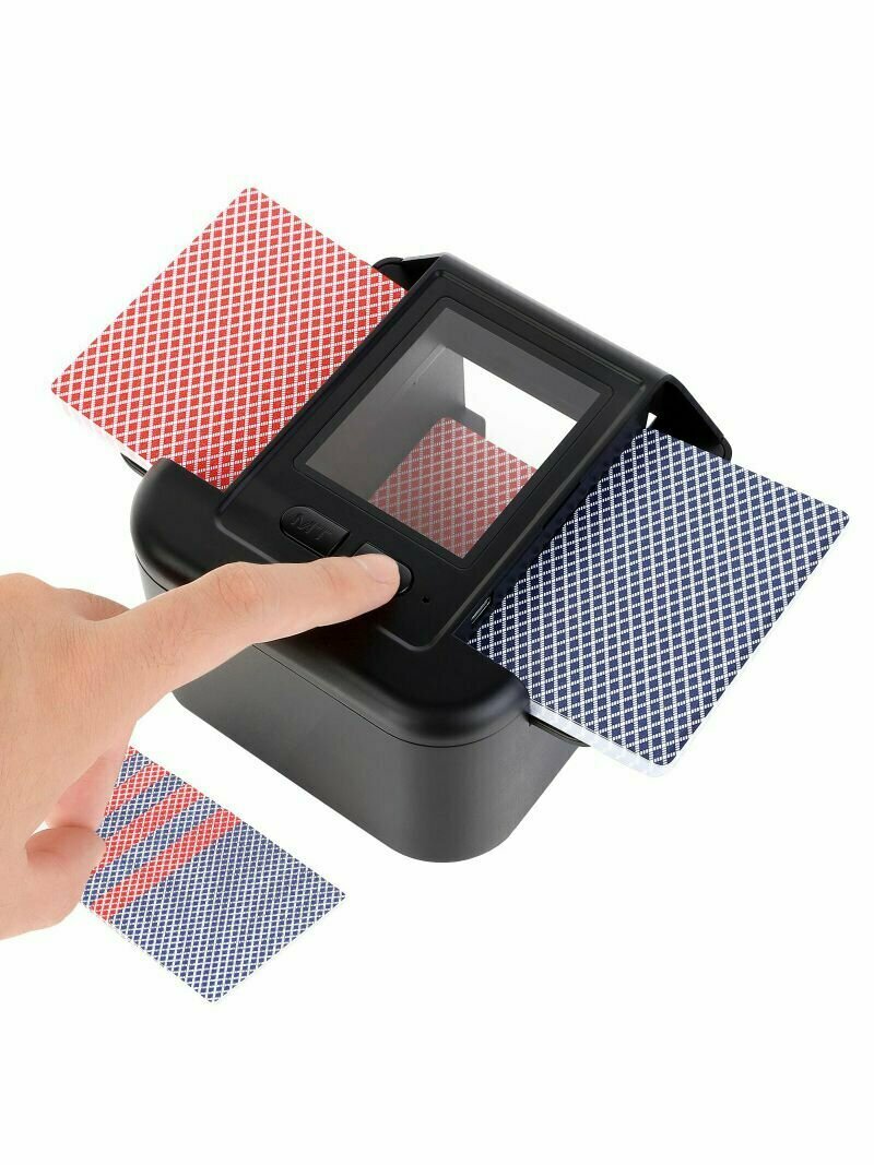 Шафл-машинка для перемешивания карт на 2 колоды, черный-Праздничные подарки