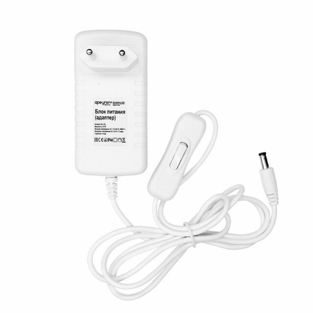 APEYRON Блок питания адаптер 24 В, 24 Вт, вход 110-240 В, выход 24 В 1 А, IP44 пластик