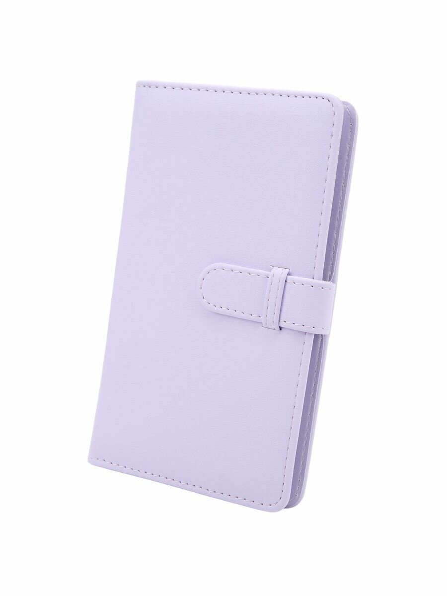 3-дюймовый мини-фотоальбом из искусственной кожи Iris Purple, 108 карманов для билетов в кино, визитных карточек, небольшого альбома на память