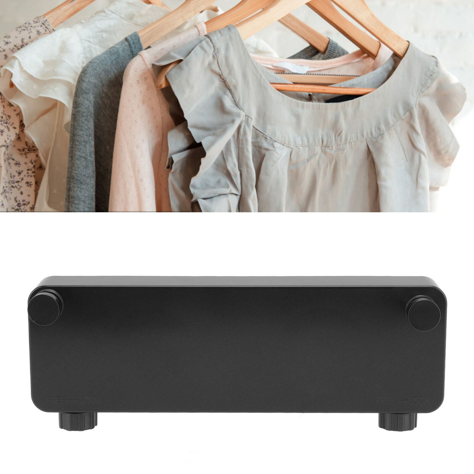 Выдвижная веревка для белья 5,2 метра. Экономия места, безопасная конструкция. Линия для сушки одежды для ванных комнат, балконов, черная.