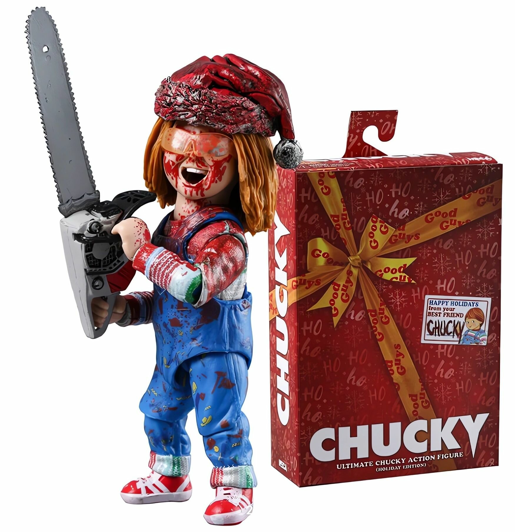 Коллекционная фигурка с аксессуарами "Чаки". Рождественская версия. Ultimate Chucky Action figure/Holiday edition (К/ф "Детская игра")