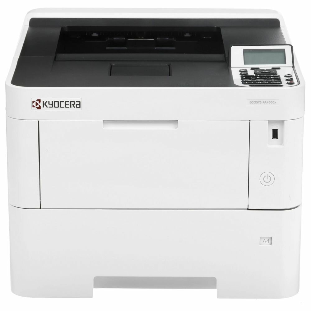 Принтер лазерный Kyocera ECOSYS PA4500x, Черно-белый, Высокая скорость печати 45 стр/мин, С двусторонней печатью, для дома или офиса