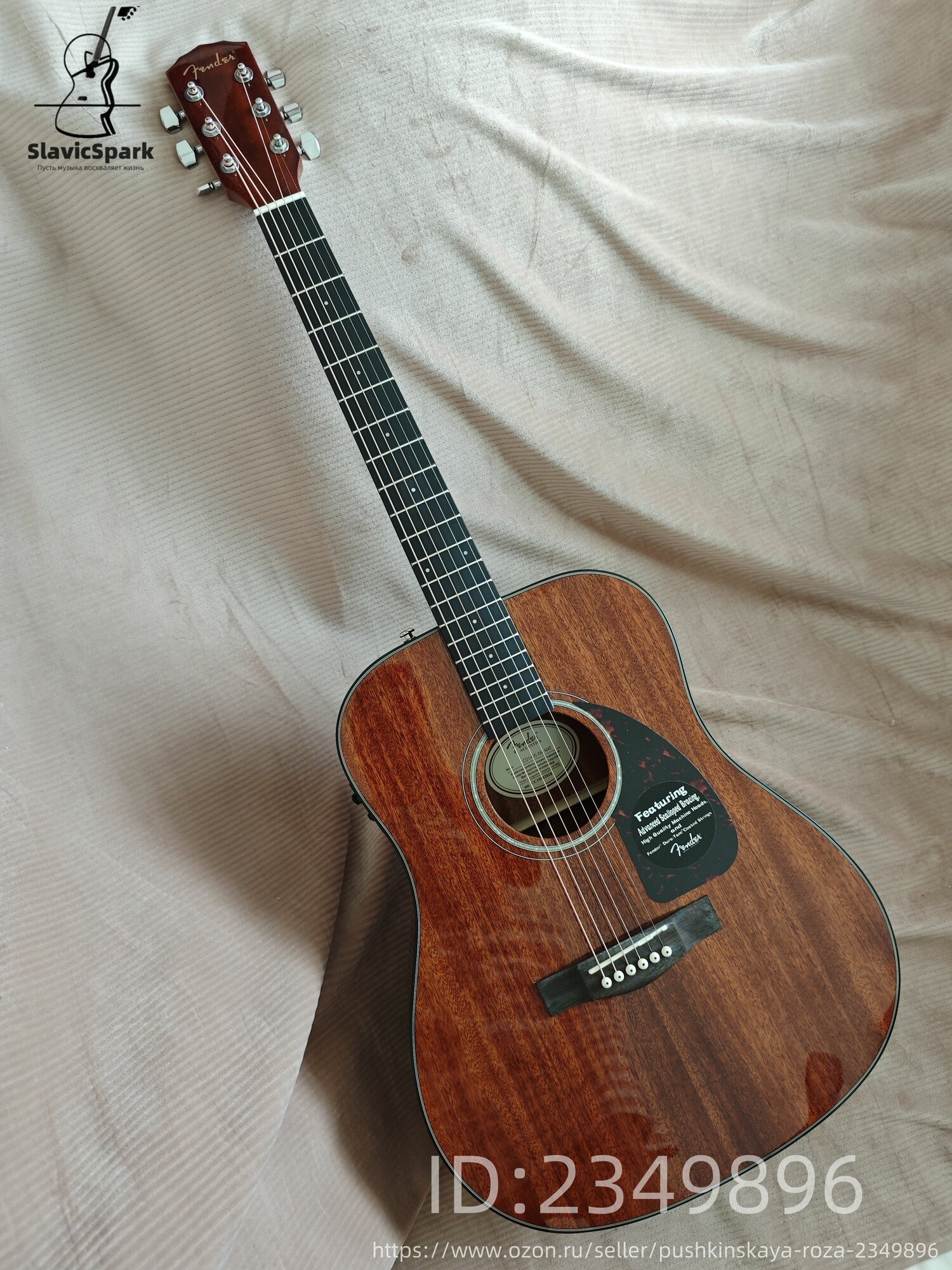 Фолк-электрогитара Fender CD140S, панель из массива красного дерева, 41"