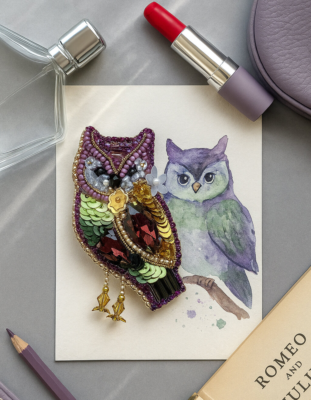 Брошь, стразы, кристалл, стекло