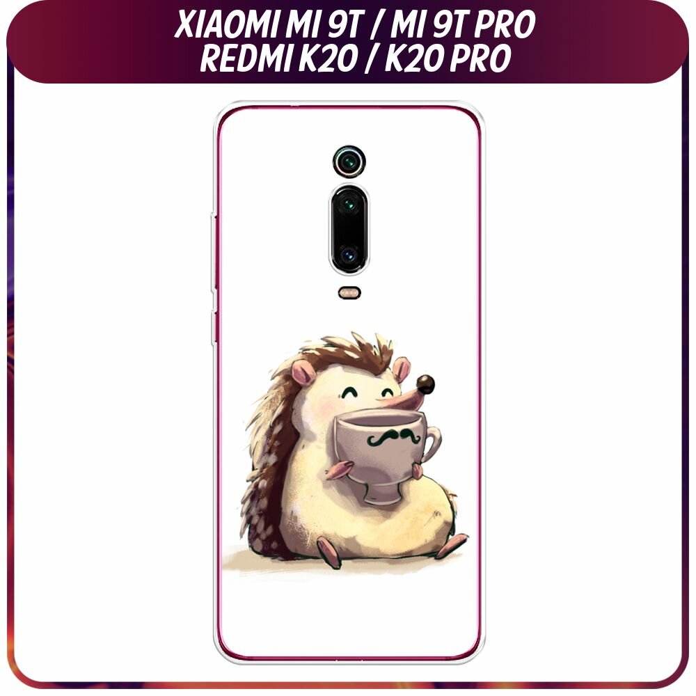 Чехол на Xiaomi Redmi K20/K20 Pro/Mi 9T/9T Pro / Сяоми Редми К20/K20 Pro/Mi 9T/9T Pro с принтом "Еж кофеман"