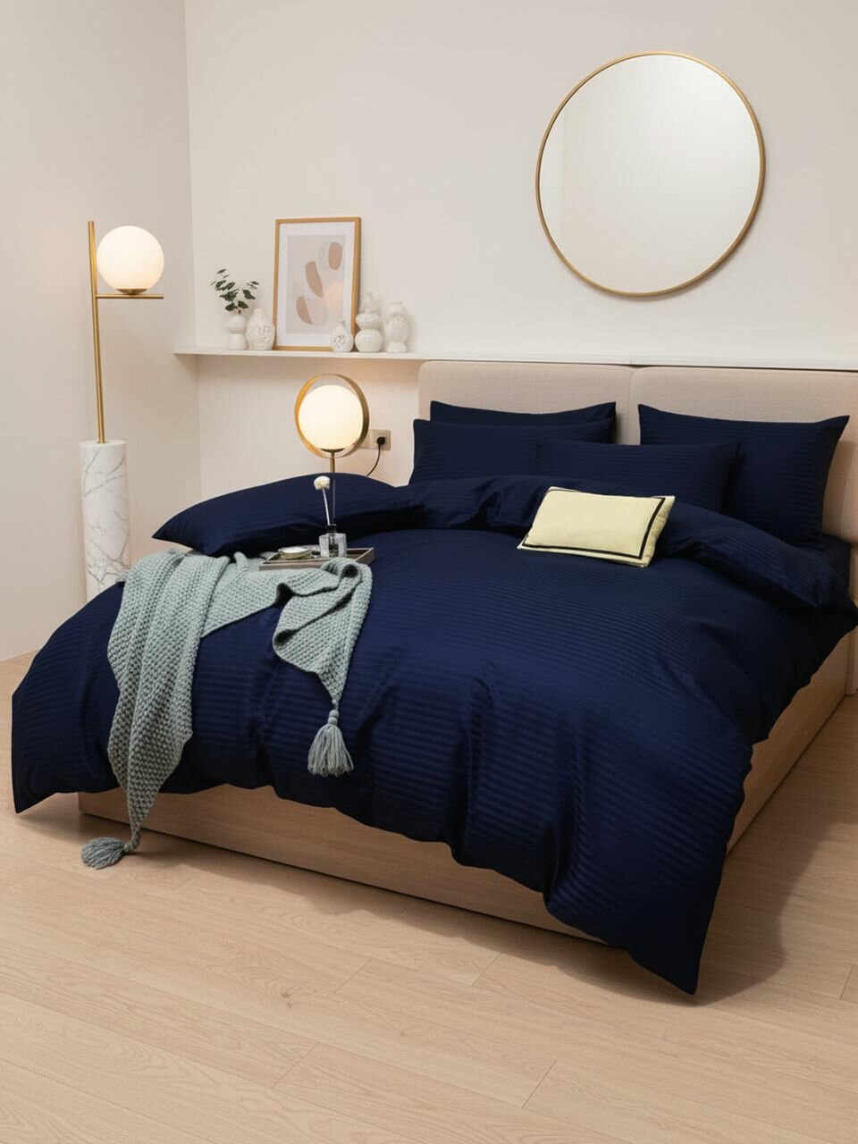 Пододеяльник страйп-сатин 150х200 - 125 - "Индиго" 1х1