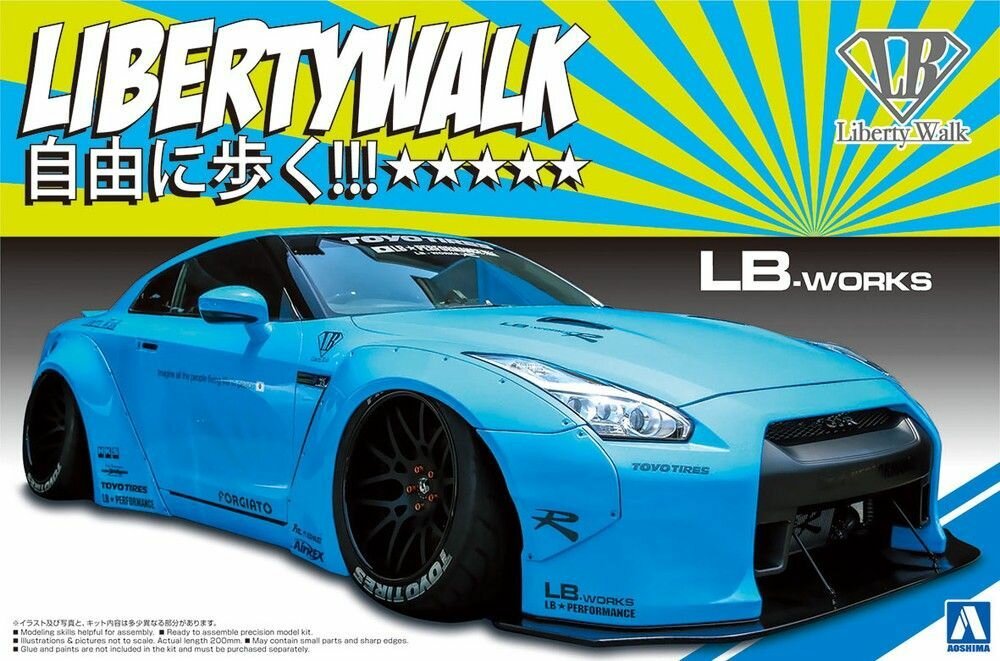 Сборная модель 1/24 LIBERTY WALK No.9 LB WORKS R35 GT-R Ver.1