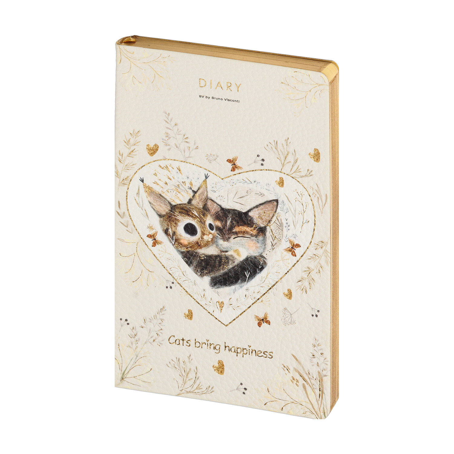 Ежедневник BrunoVisconti "Котики приносят счастье" недатированный 125*200мм 256 стр.