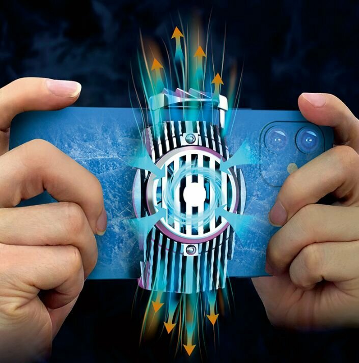 Охлаждающий держатель вентилятор для телефона Кулер для смартфона универсальный