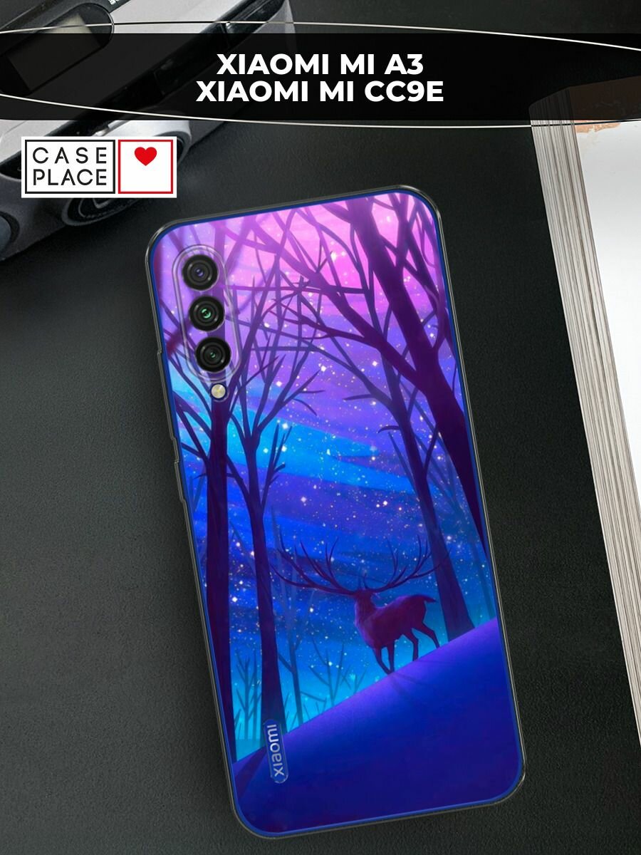 Чехол на Xiaomi Mi CC9E/Mi A3 / Сяоми Mi CC9E/Mi A3 с принтом "Северный олень"