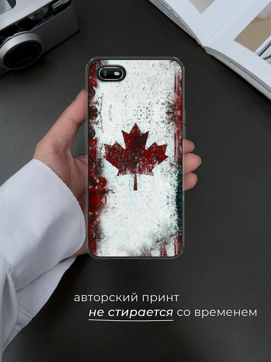 Силиконовый чехол на Oppo A1k / Оппо А1к с принтом "Канада" — фото 1