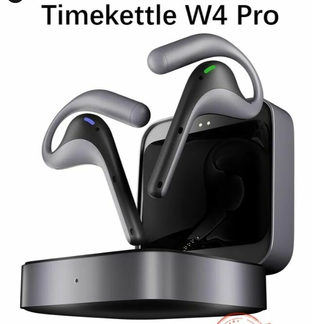 Наушники беспроводные с микрофоном, Bluetooth, серый