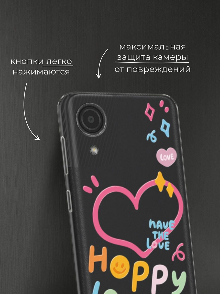 Чехол на Samsung Galaxy A03 Core / Самсунг Галакси А03 Core с принтом "Happy lovely 2" — фото 1