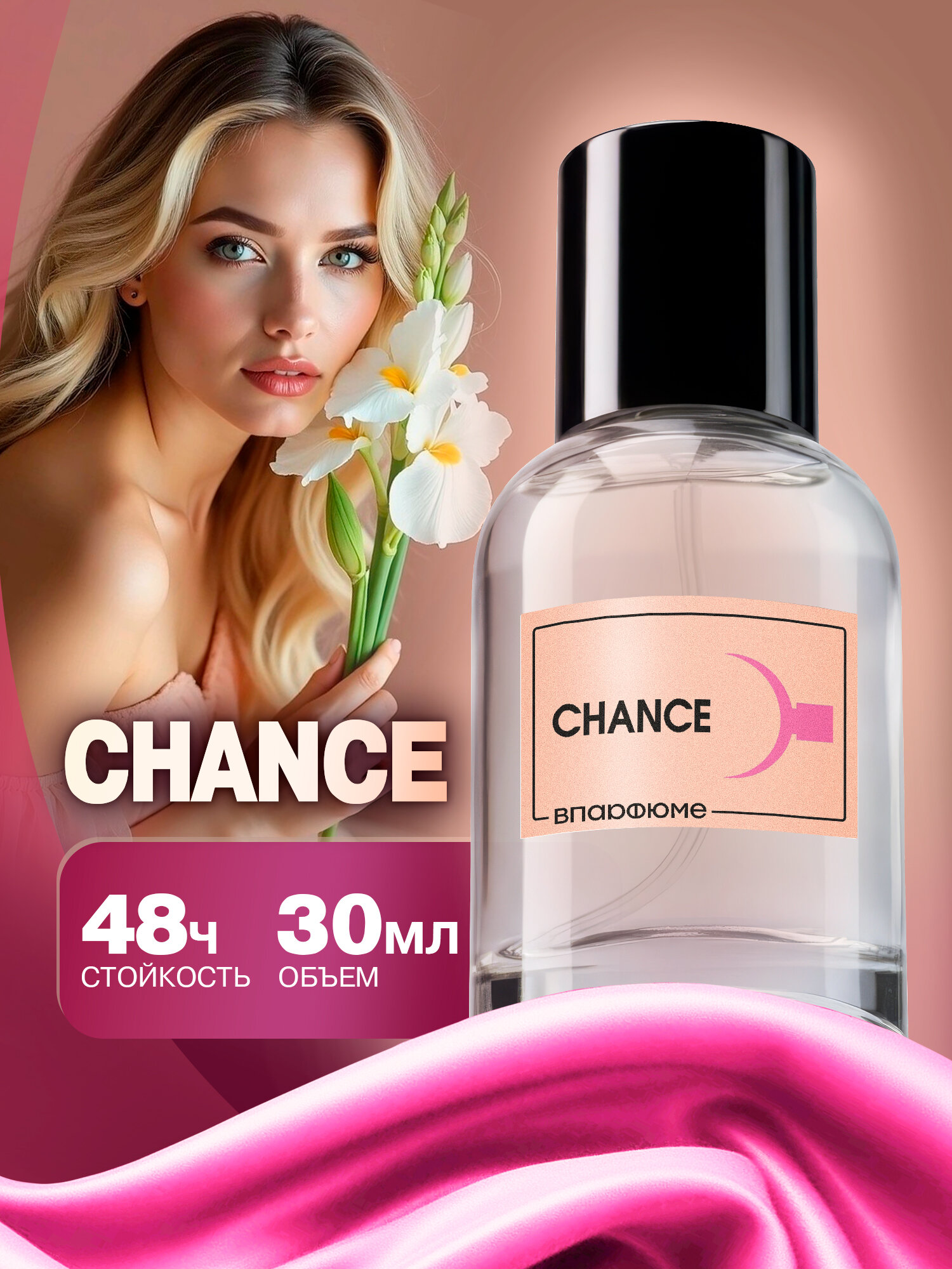 Духи женски масляные по мотивам Chanel Chance, 30 мл. Подарок для женщин духи Шанель Шанс
