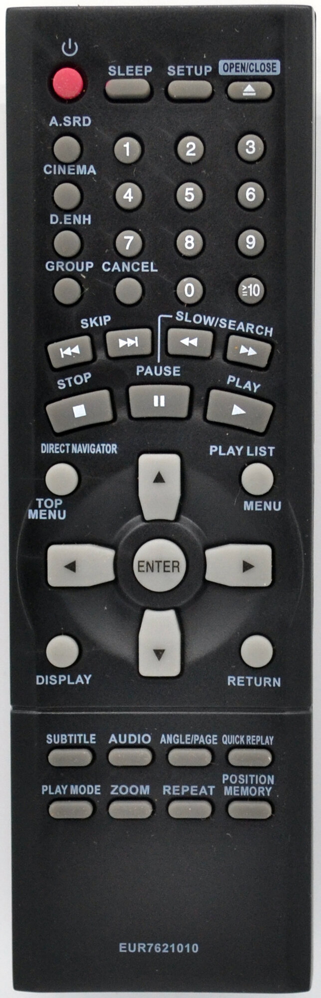 Пульт ДУ к DVD проигрывателю Panasonic EUR7621010 (EUR7621020)