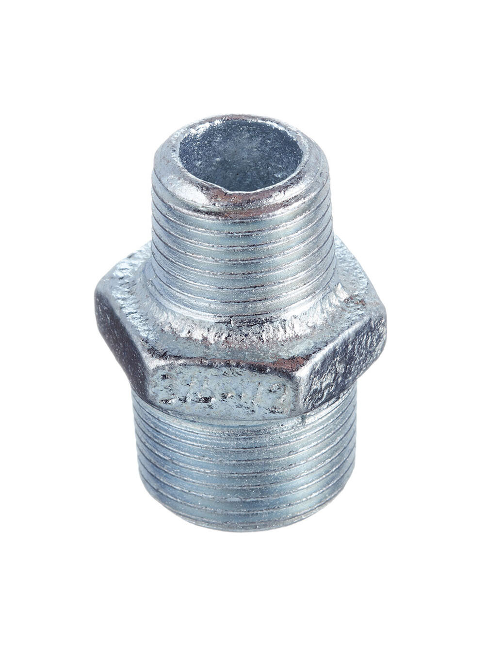 Ниппель переходный 1 НР(ш) х 3/4 НР(ш) чугунный оцинкованный