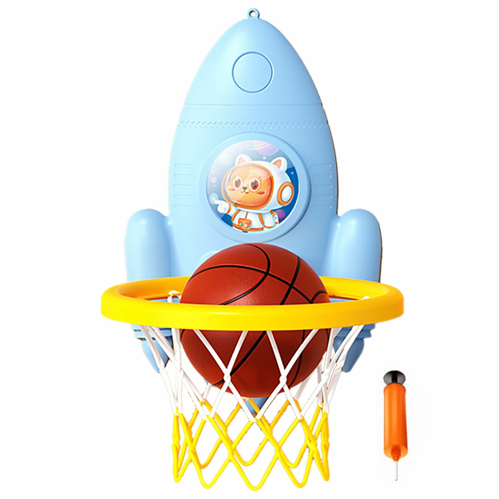 Баскетбольное кольцо Rocket, тренажер для стрельбы, детский баскетбольный тренажер, складной набор для стрельбы для детей, синий