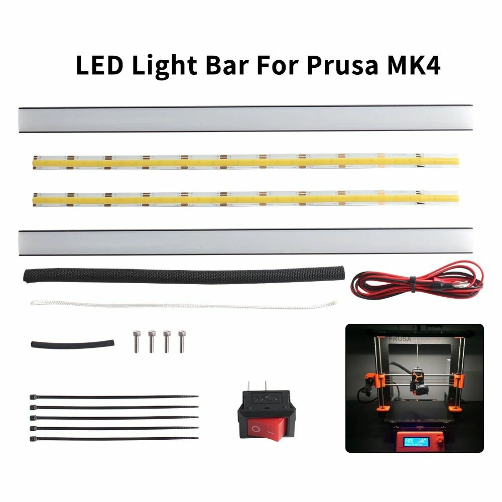Для принтера Prusa MK4 3D принтер двойной светодиодный бар 24V Ultra Bright Kit для Prusa MK4