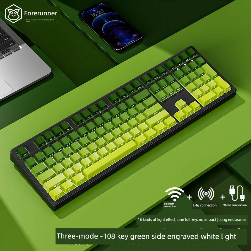 Беспроводная механическая клавиатура Forerunner MT87, Bluetooth, три режима подключения, высококачественная, с боковой