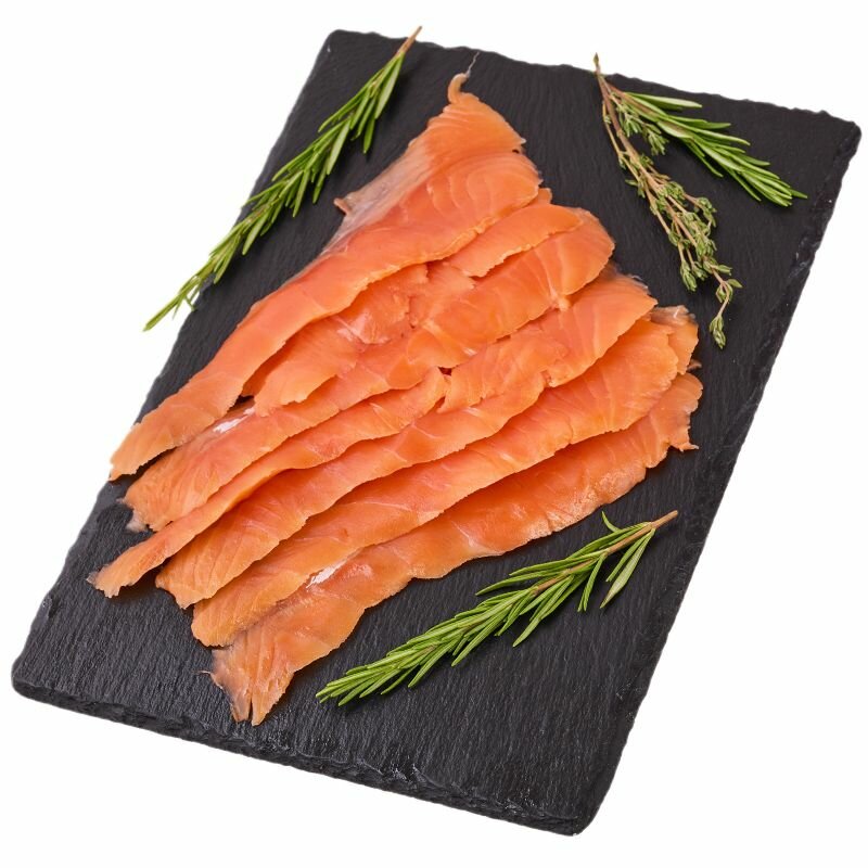 Форель слабосоленый нарезка 250г, Деликатеска, без консервантов, замороженная