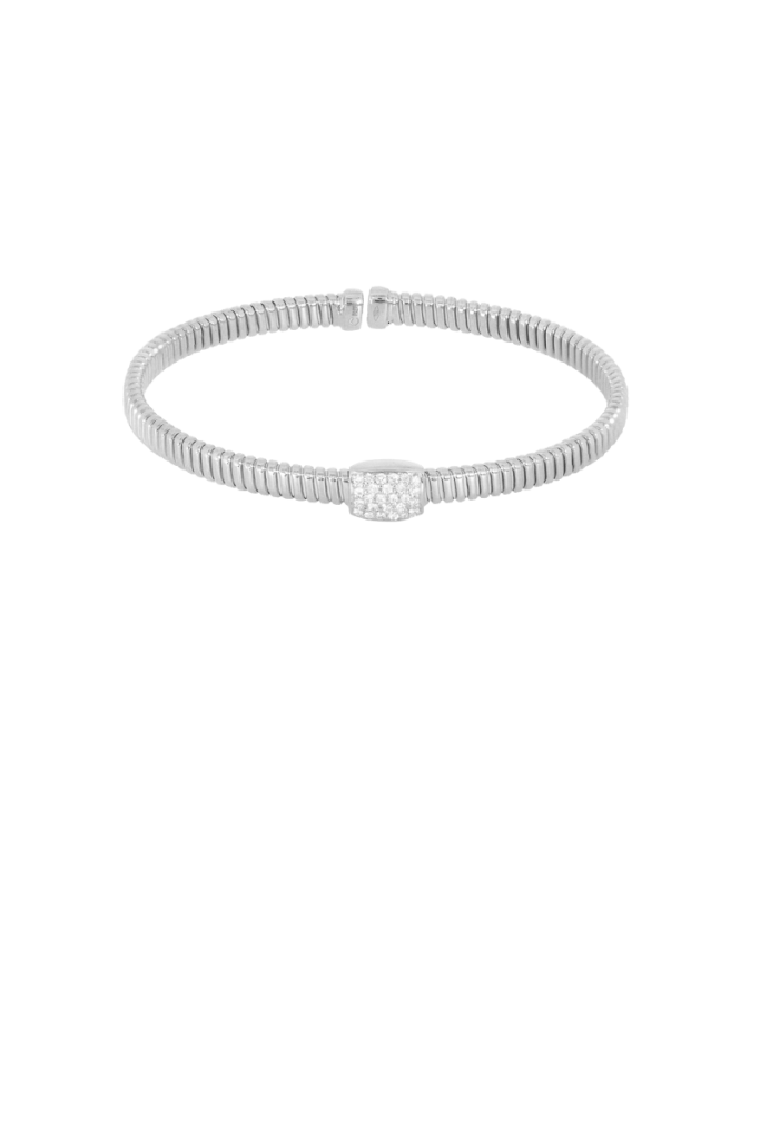 Браслет, белое золото, 750 проба, бриллиант