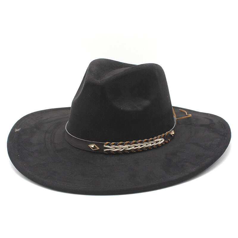 Многоцелевая Джазовая шляпа из замши Женщины Осень Декор Войлок / MOM-008