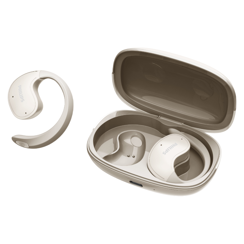 Наушники-вкладыши PHILIPS беспроводные, белые, 120 часов работы, шумоподавление во время звонков