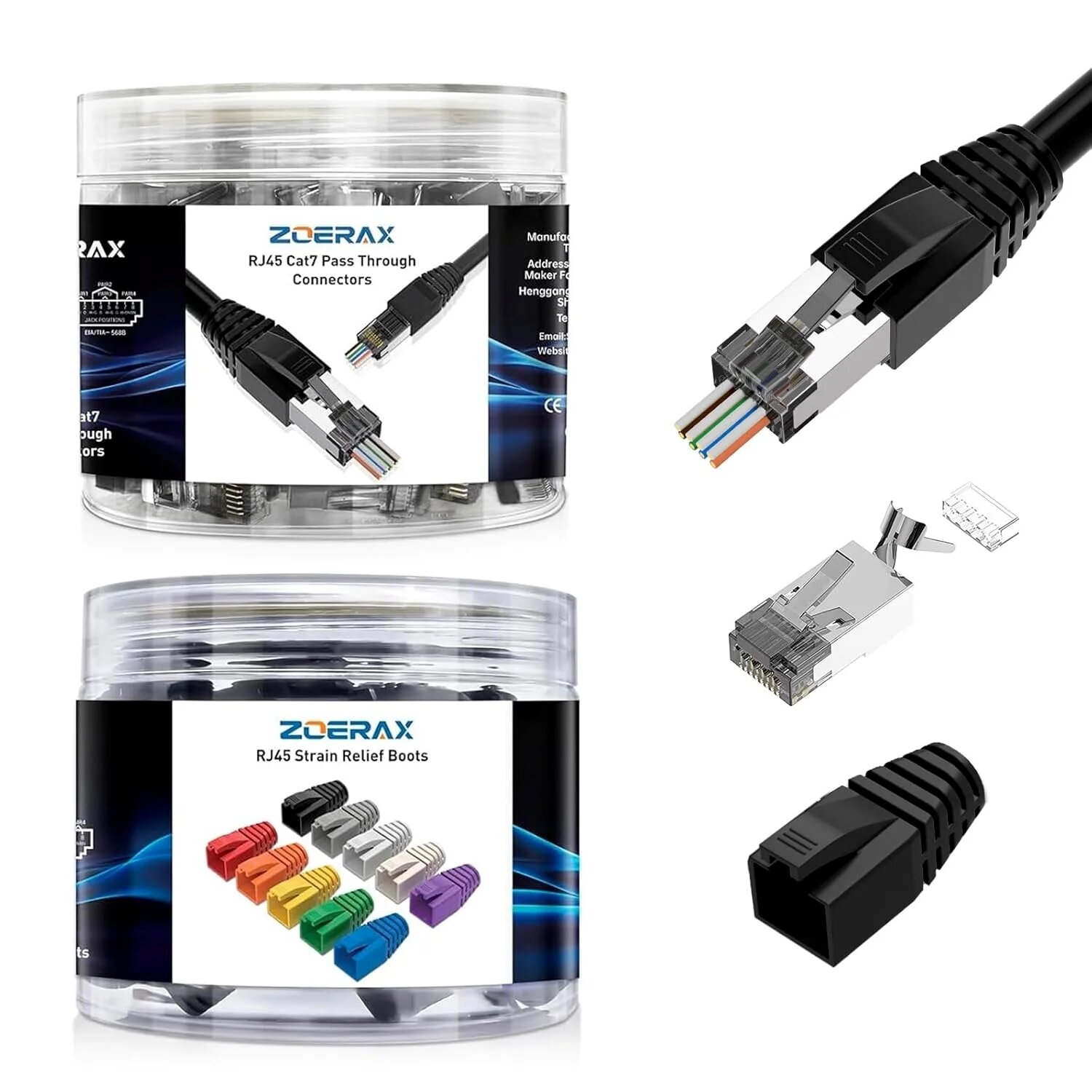 ZoeRax разъемы RJ45 Cat7 CAT6A Connector Kit