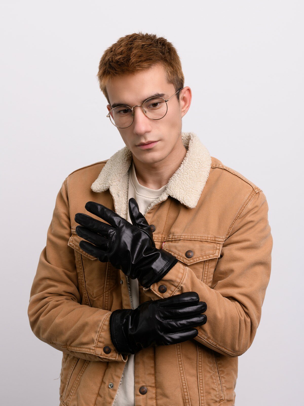 Перчатки Кожаные перчатки для мужчин