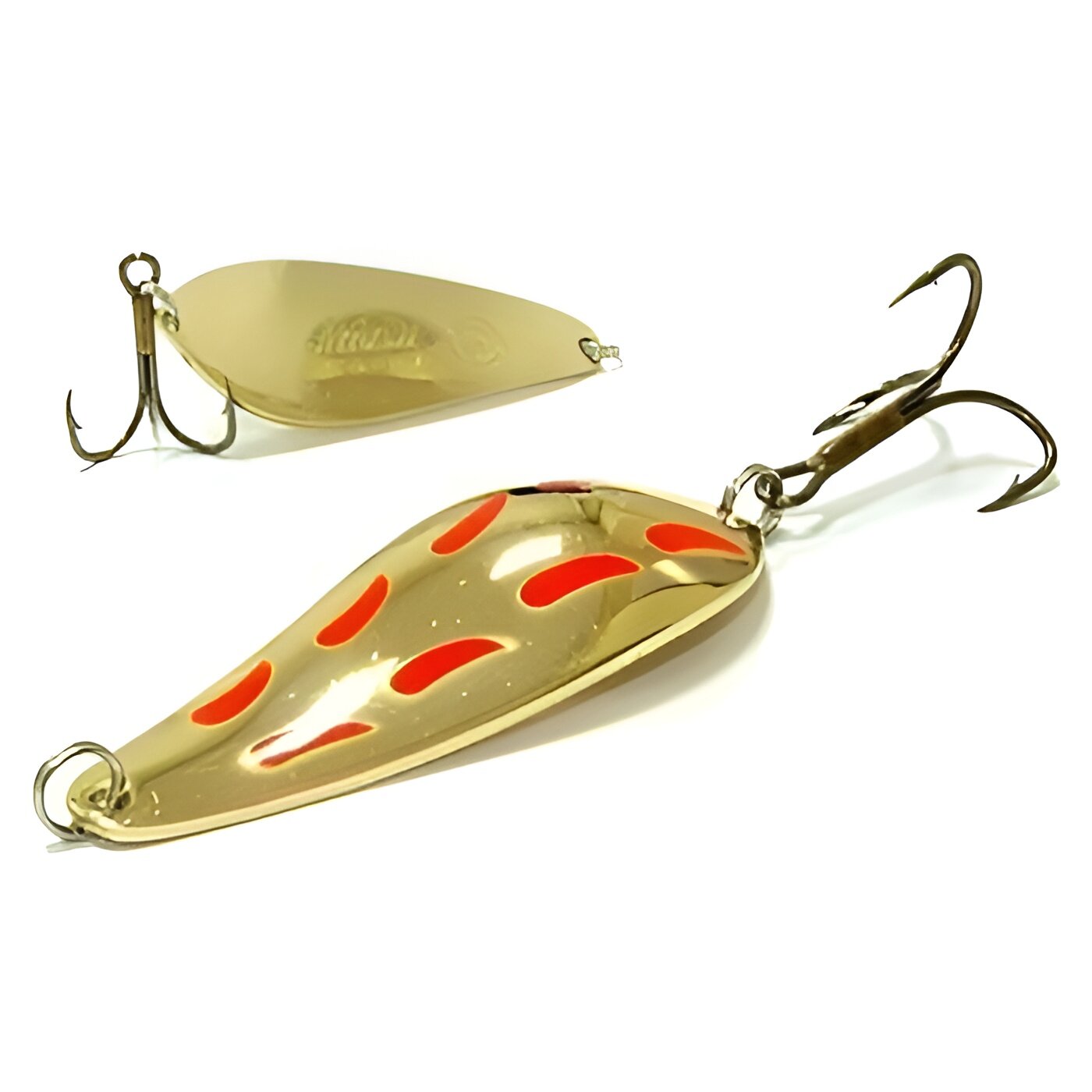 Блесна колеблющаяся Mister Cro атом, 67/18 G с точками, 1 штука