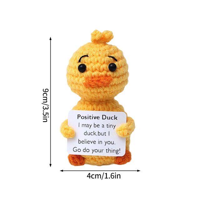 Вязаная крючком кукла, излучающая позитивную энергию, милая миниатюрная вязаная картофелина в кармане, украшение ручной работы, милый вязаный подарок в виде животного на Рождество.