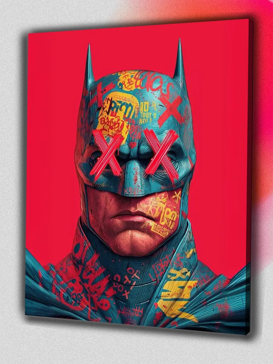 Картина по номерам "Бэтмен", холст на подрамнике, кисти 40x50 см