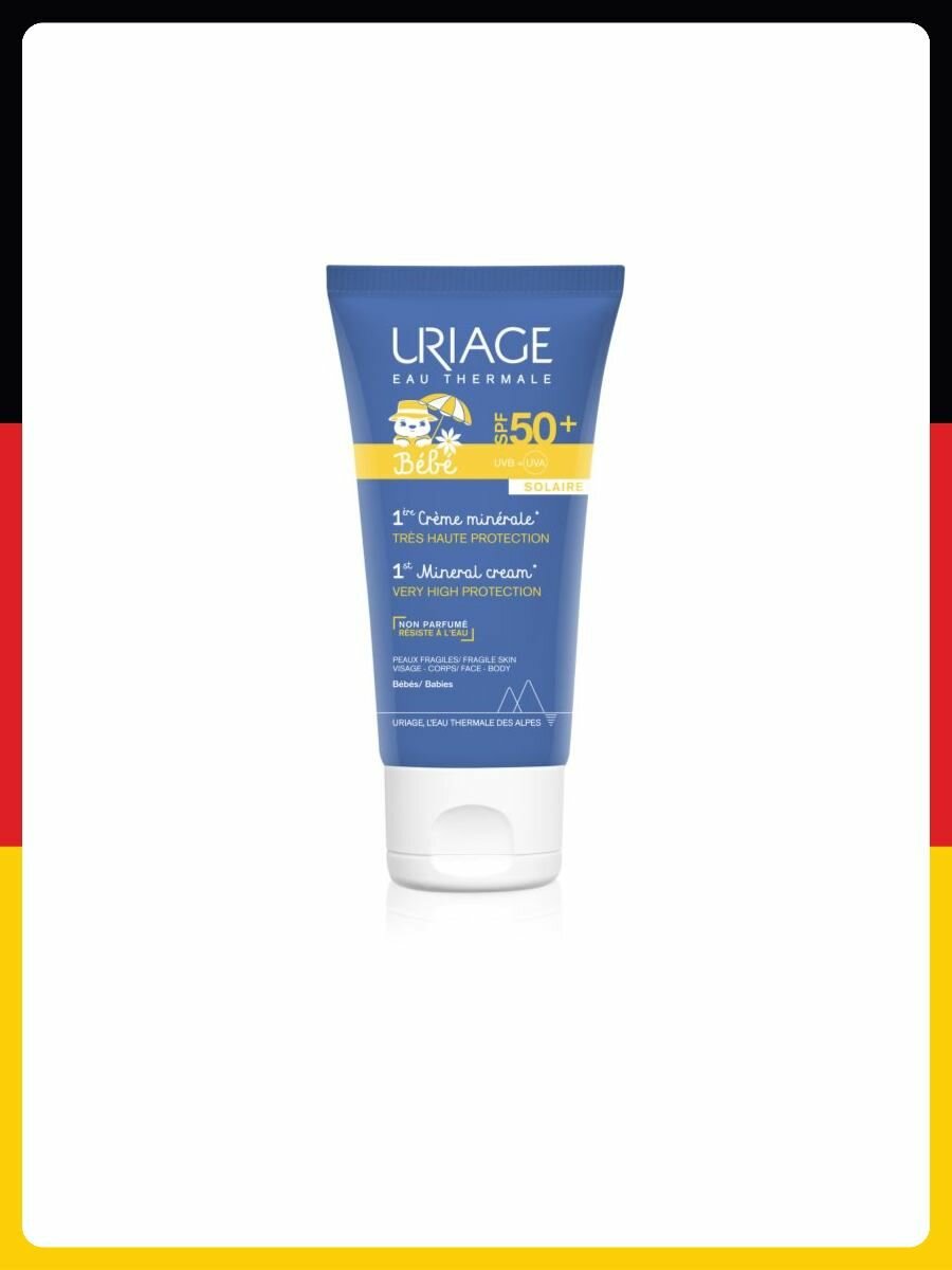 Средство солнцезащитное детское Uriage Bebe 1st Mineral Cream SPF 50, 50 мл