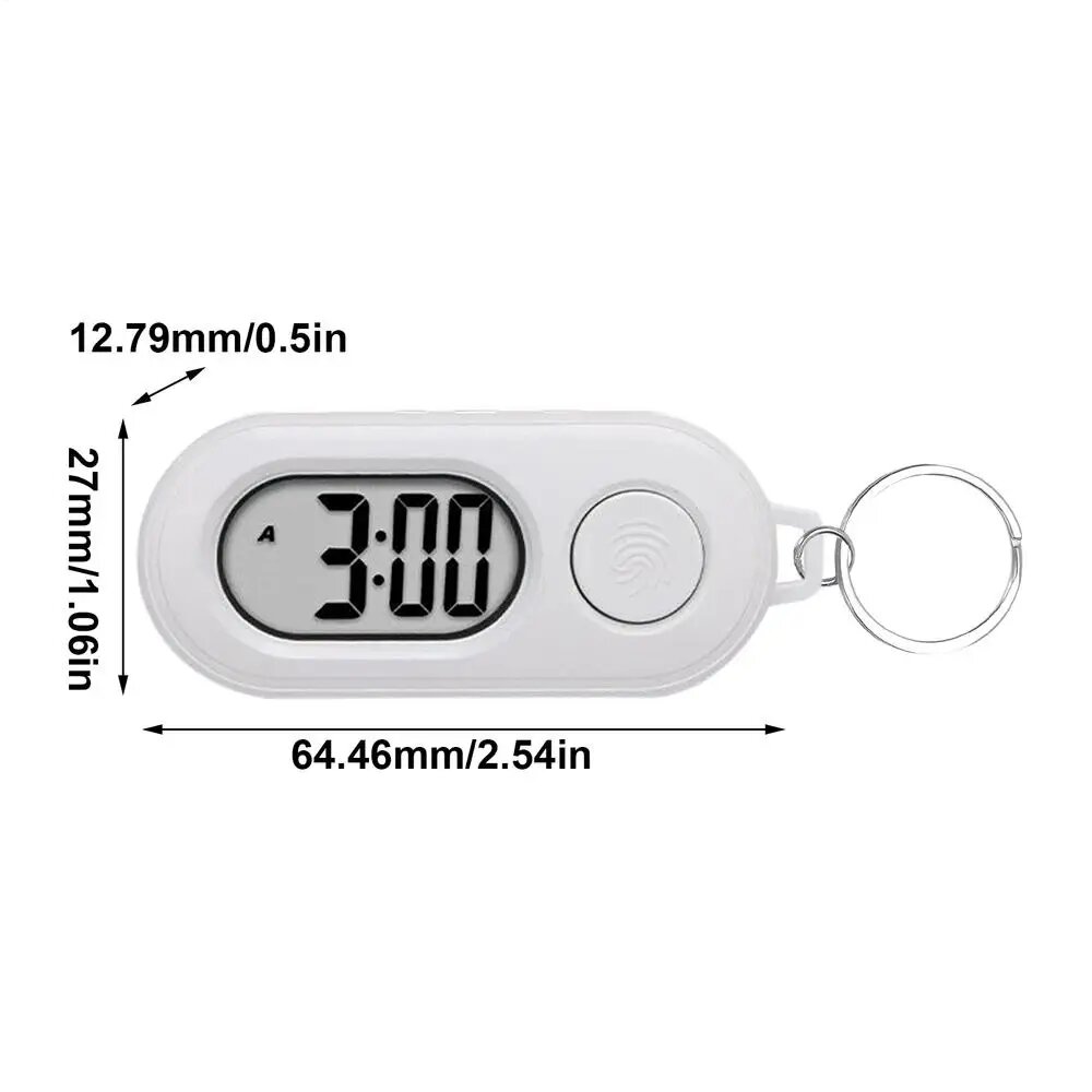 Цифровые часы-брелок с подсветкой White