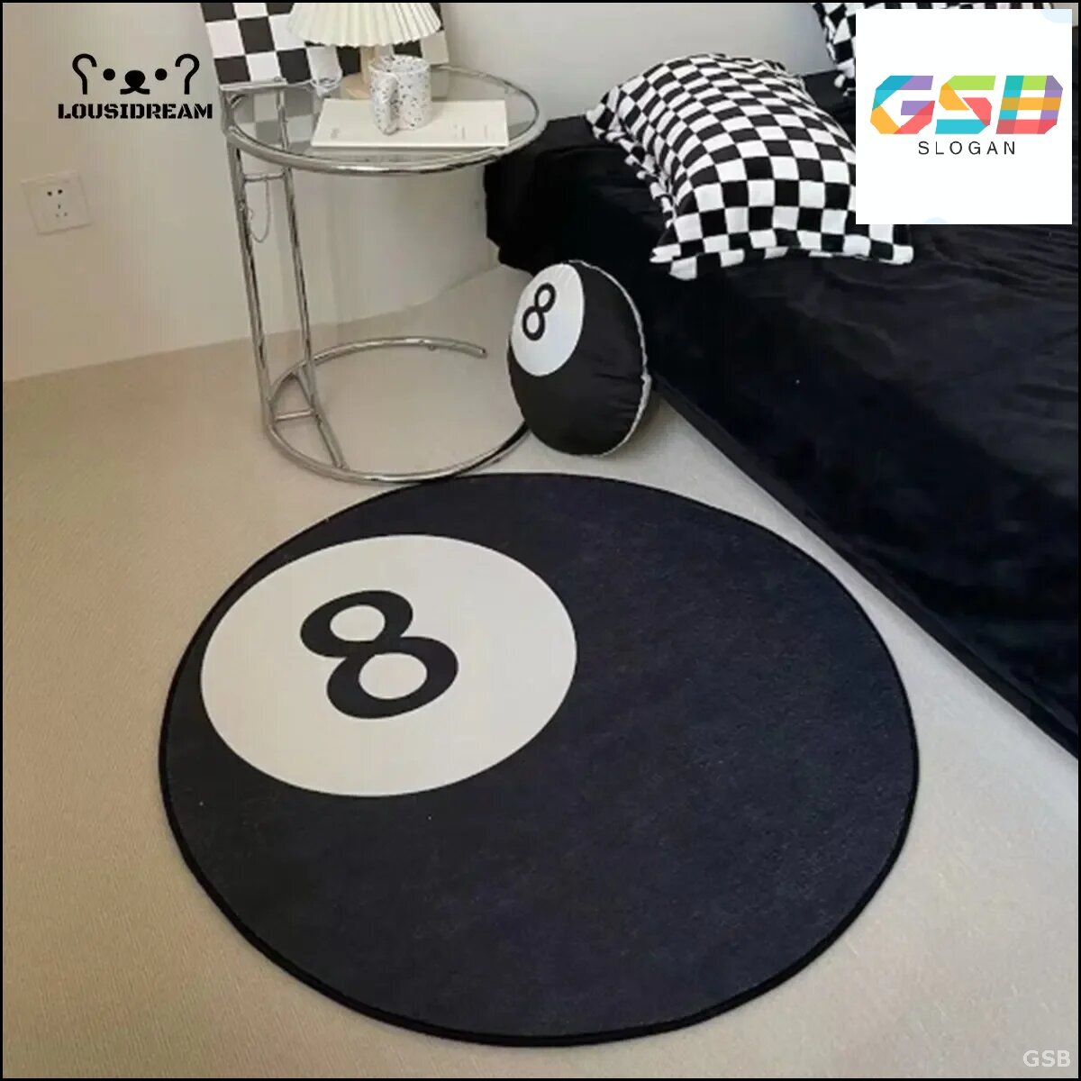 Бильярдный коврик "LOUSIDREAM", черный, 100% полиэстер, 60x60 см
