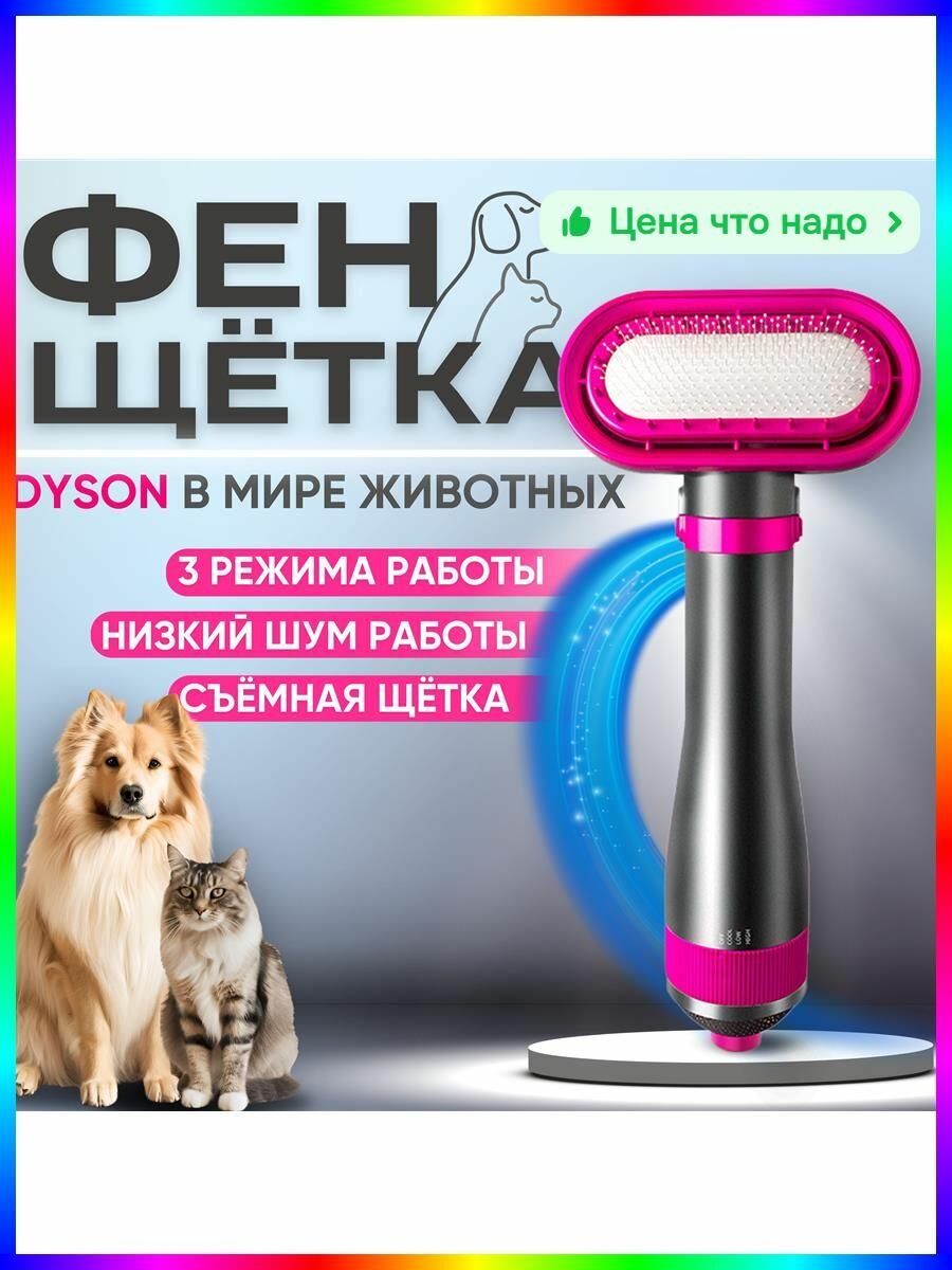 Фен-щетка для сушки и расчесывания шерсти животных-Фен для сушки шерсти животных, собак