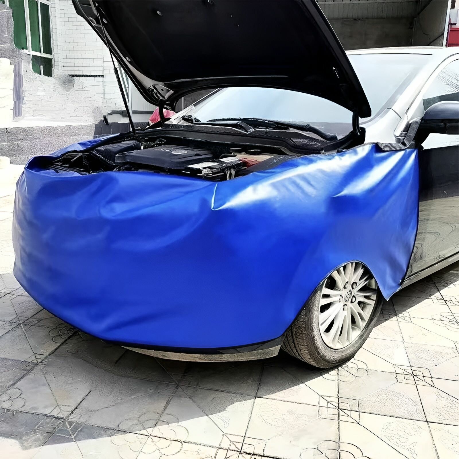 Накидка защитная на бампер и крылья автомобиля / Коврик для ремонта авто (комплект из штук, Накидка на бампер и крылья )
