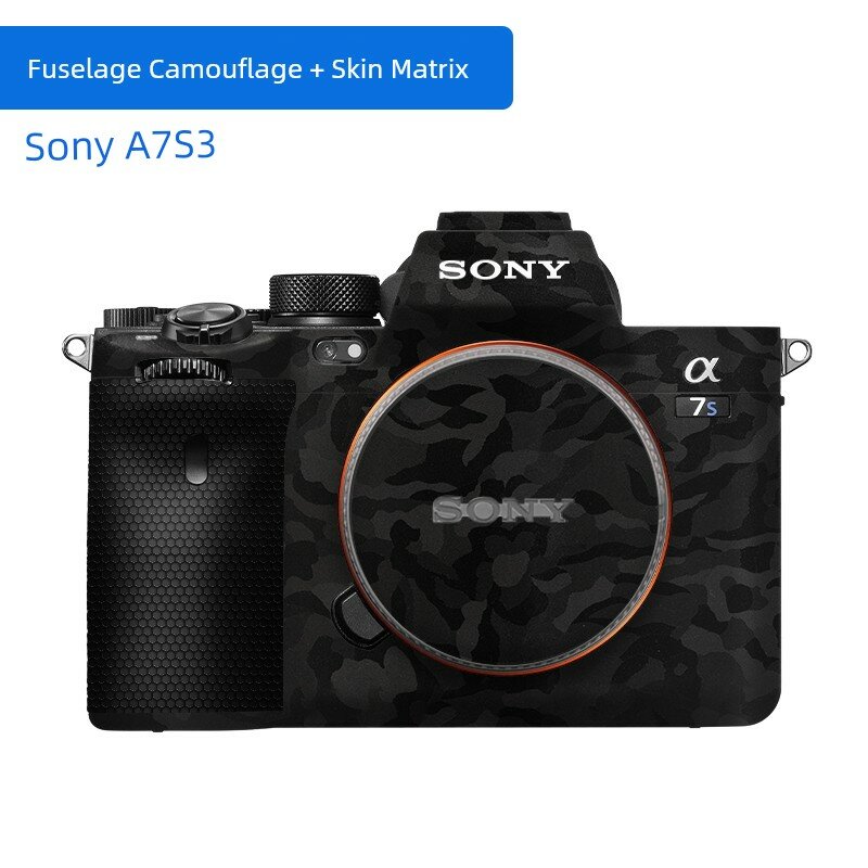 Защитная пленка для корпуса камеры Sony A7S3 с матричным узором камуфляжа, 3M клей, полное покрытие для Sony A7SIII