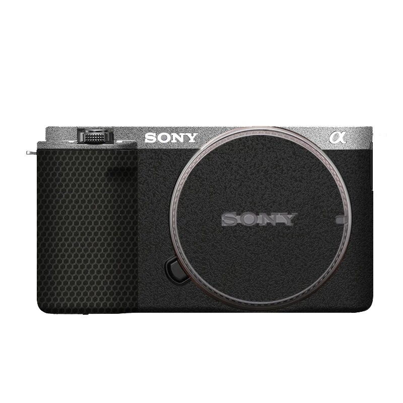 Защитная пленка для камеры Sony ZV-E10 с матовым серебряным верхом и матовым черным низом, двухцветный дизайн