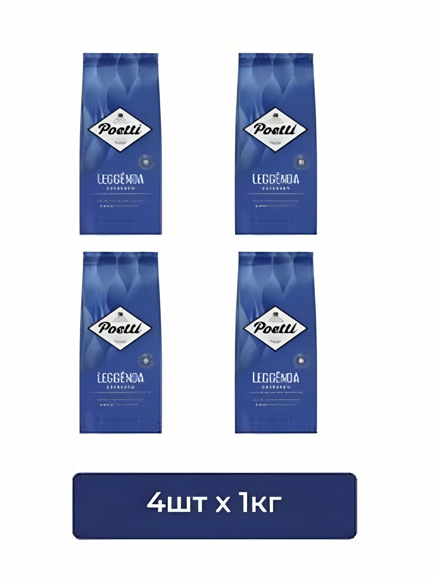 Кофе в зернах Poetti Leggenda Espresso, 1кг. Набор 4 шт.