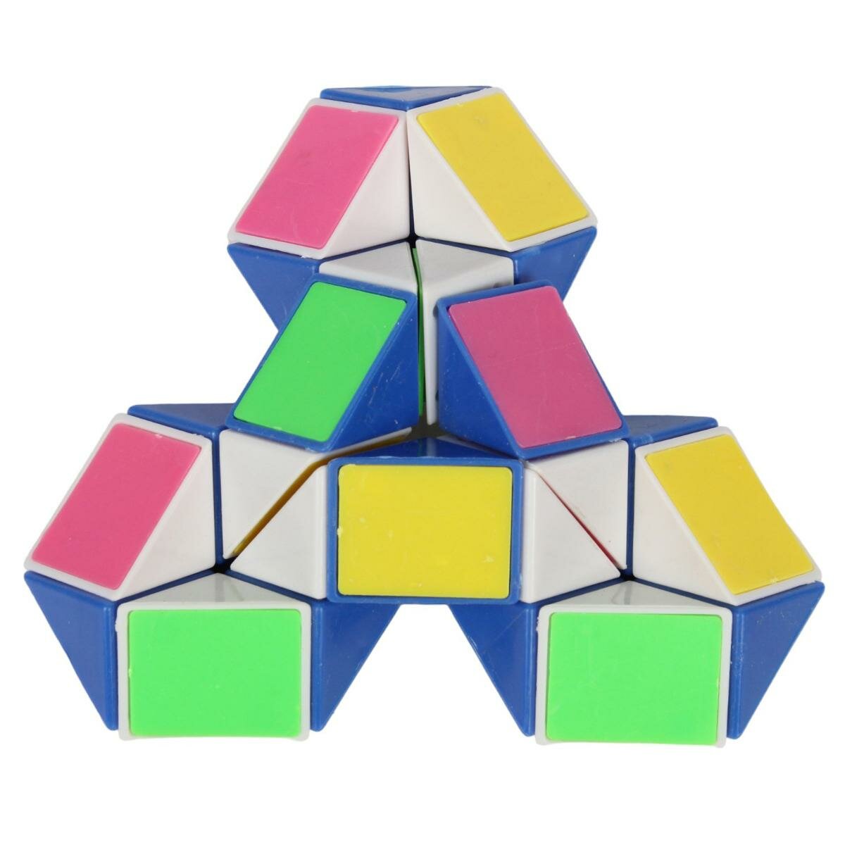 Головоломка-змейка "Рубика", 24 элемента, пластик, 10,5×10,5×2,5см, для развития логики и моторики