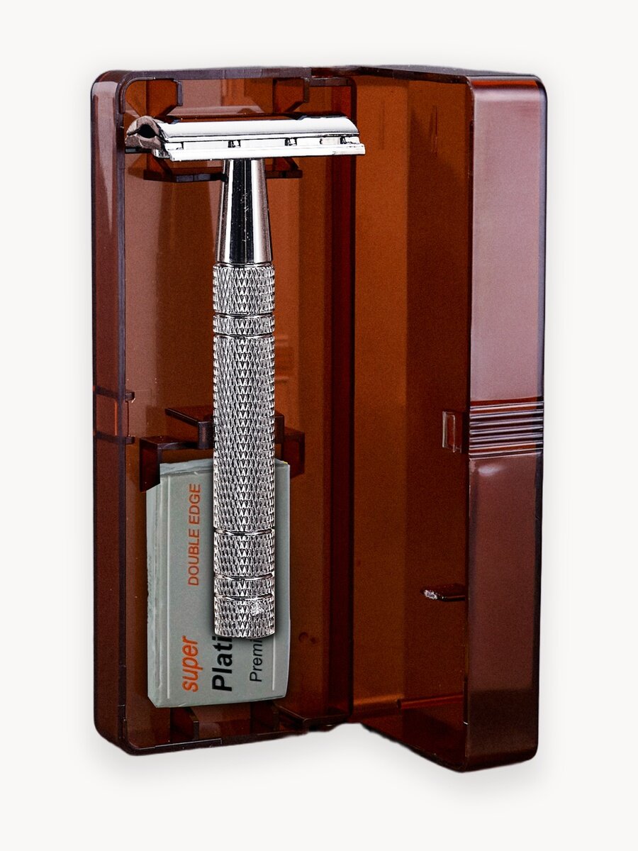 Т образная бритва Dioggi бритва мужская 5 лезвий в наборе , серебряный