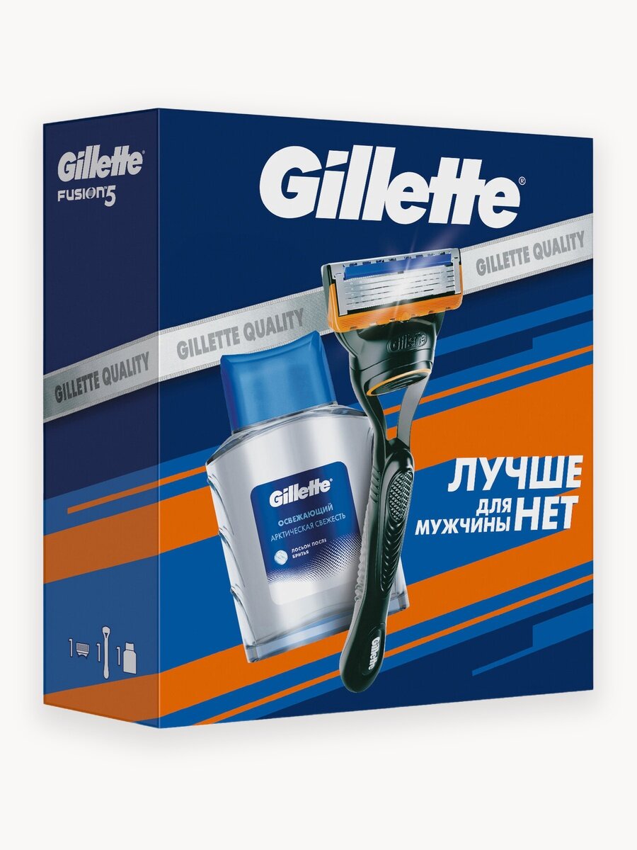 Подарочный набор Gillette с бритвой Gillette Fusion и лосьоном после бритья 50мл
